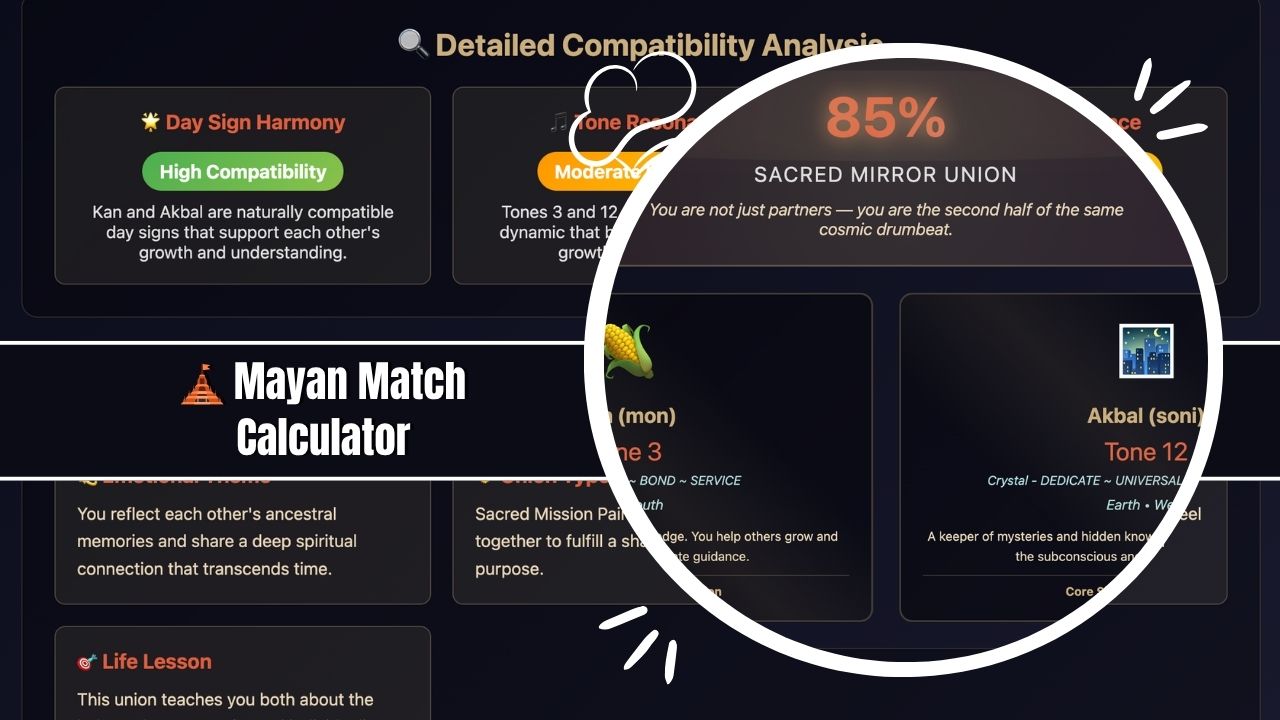 Mayan Match Calculator | Find Your True Mayan Sign Compatibility